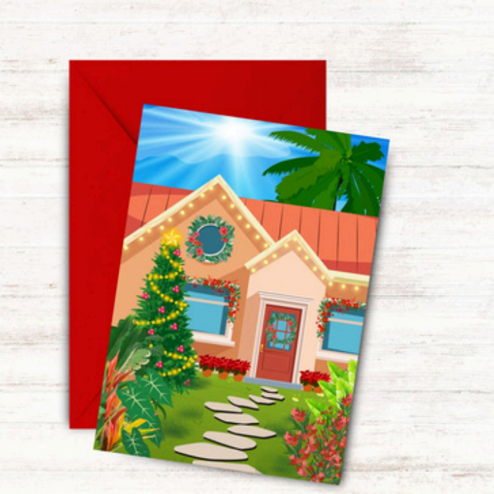 Caribbean Sentiments: Island Christmas Greeting Card – I AM CARIBBEING